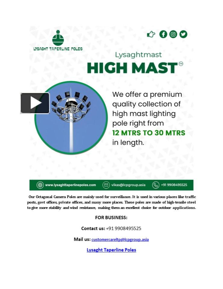 PPT – Top high mast supplier for Highway PowerPoint presentation | free ...