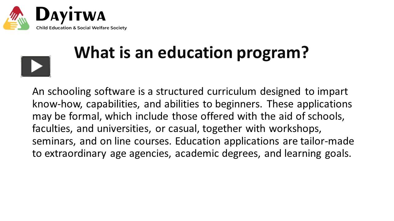 What is Education Program presentation | free to download