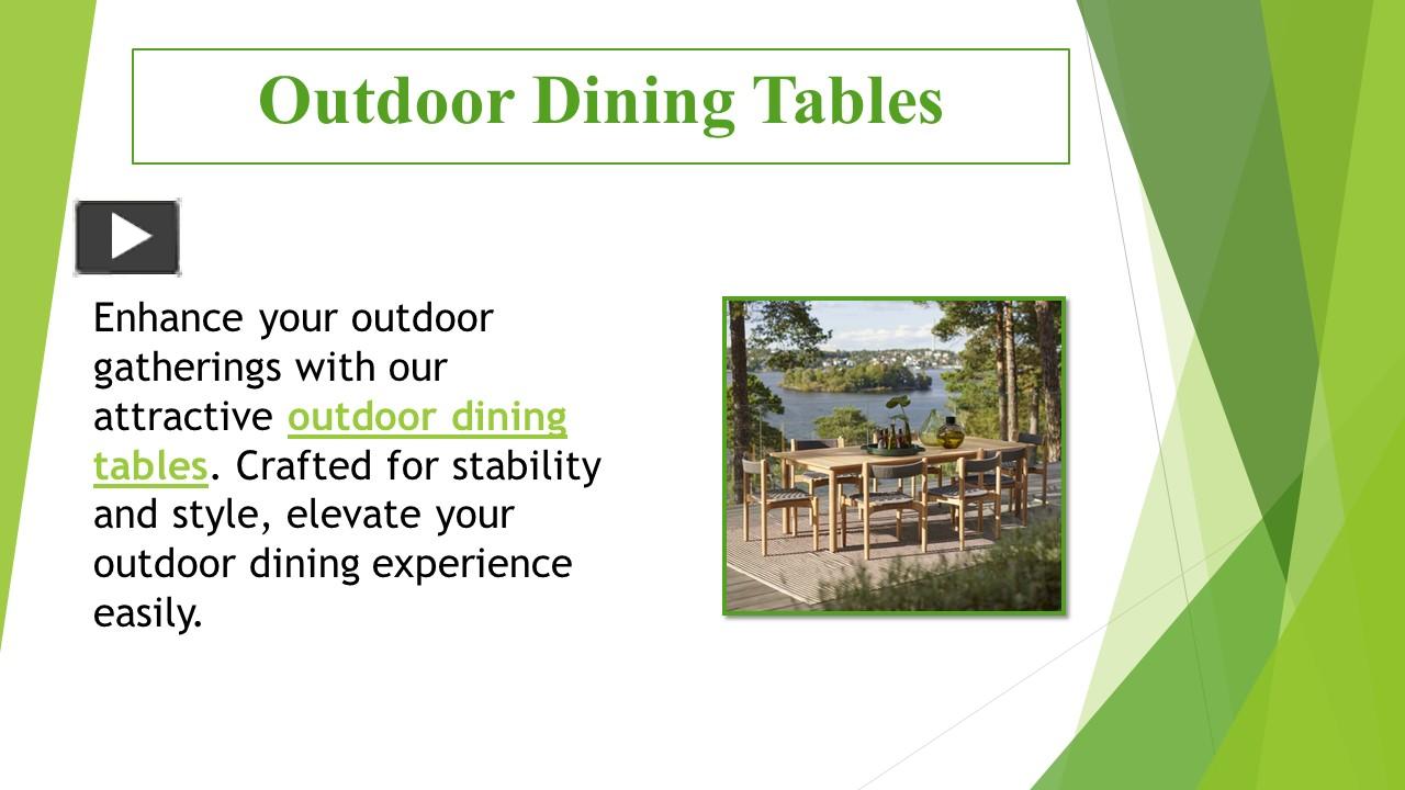 Outdoor Dining Tables presentation | free to download