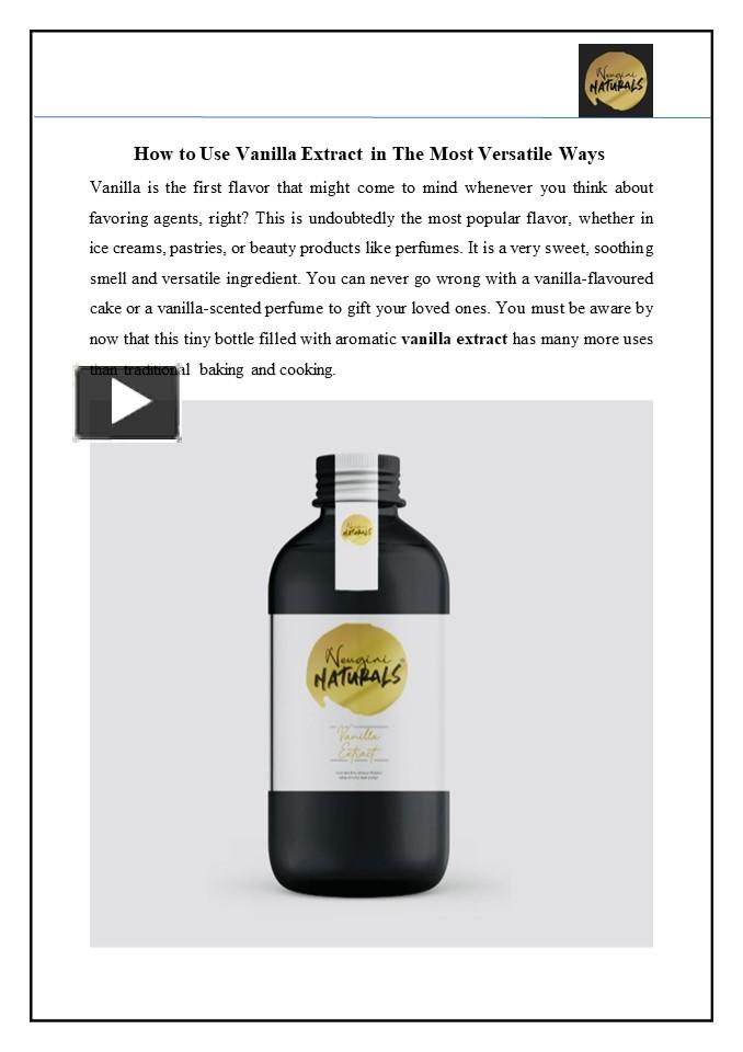 PPT – How to Use Vanilla Extract in The Most Versatile Ways PowerPoint ...
