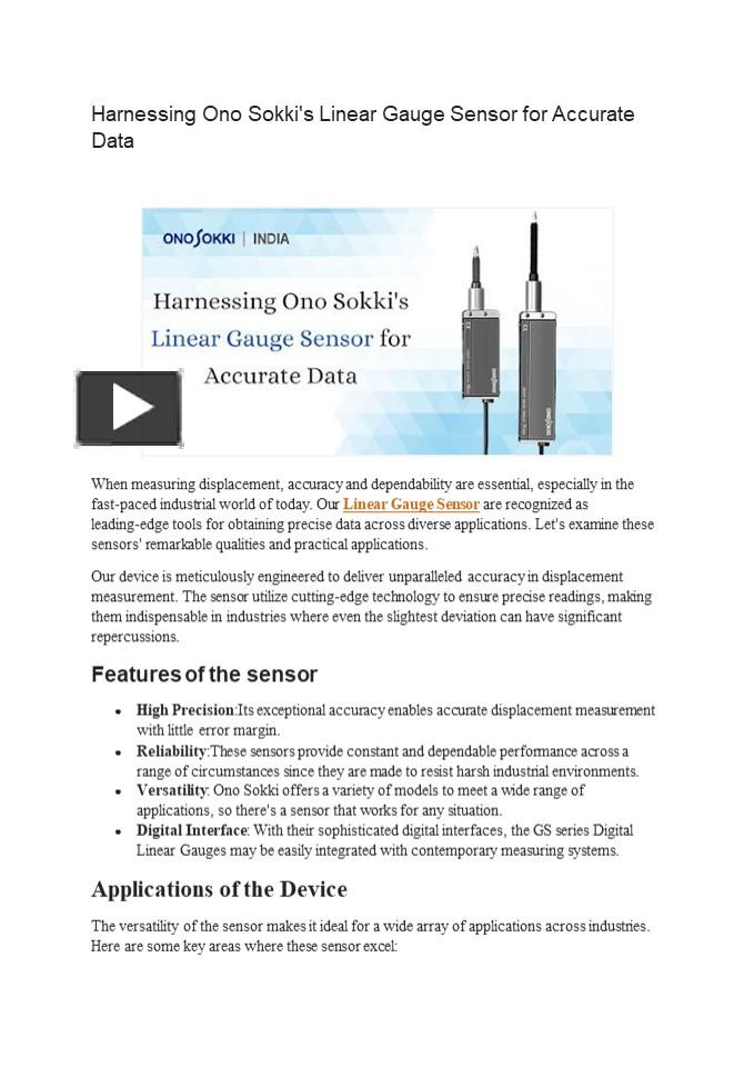 PPT – LVDT | Linear Gauge Sensor PowerPoint presentation | free to ...