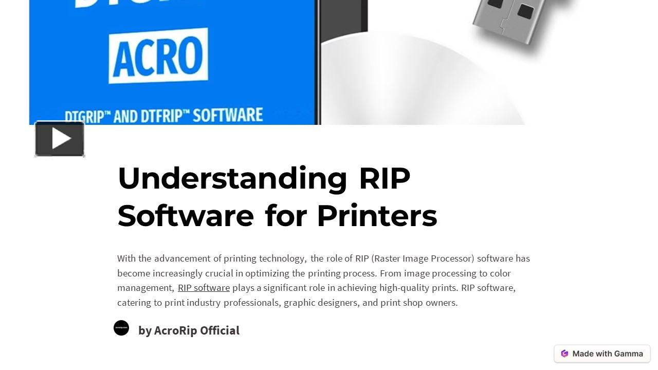 PPT – Understanding RIP Software for Printers PowerPoint presentation ...