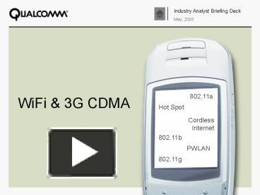 PPT – WiFi PowerPoint presentation | free to view - id: 98b28-YzFjZ