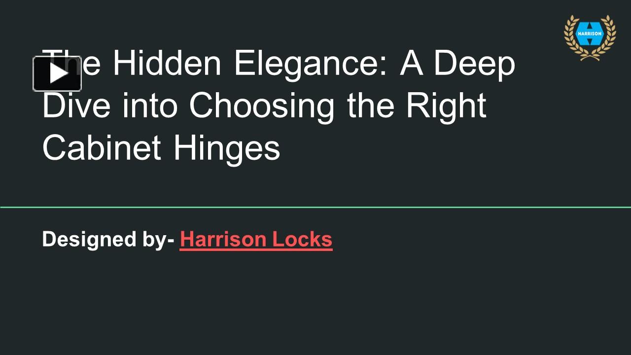 The Hidden Elegance: A Deep Dive into Choosing the Right Cabinet Hinges ...