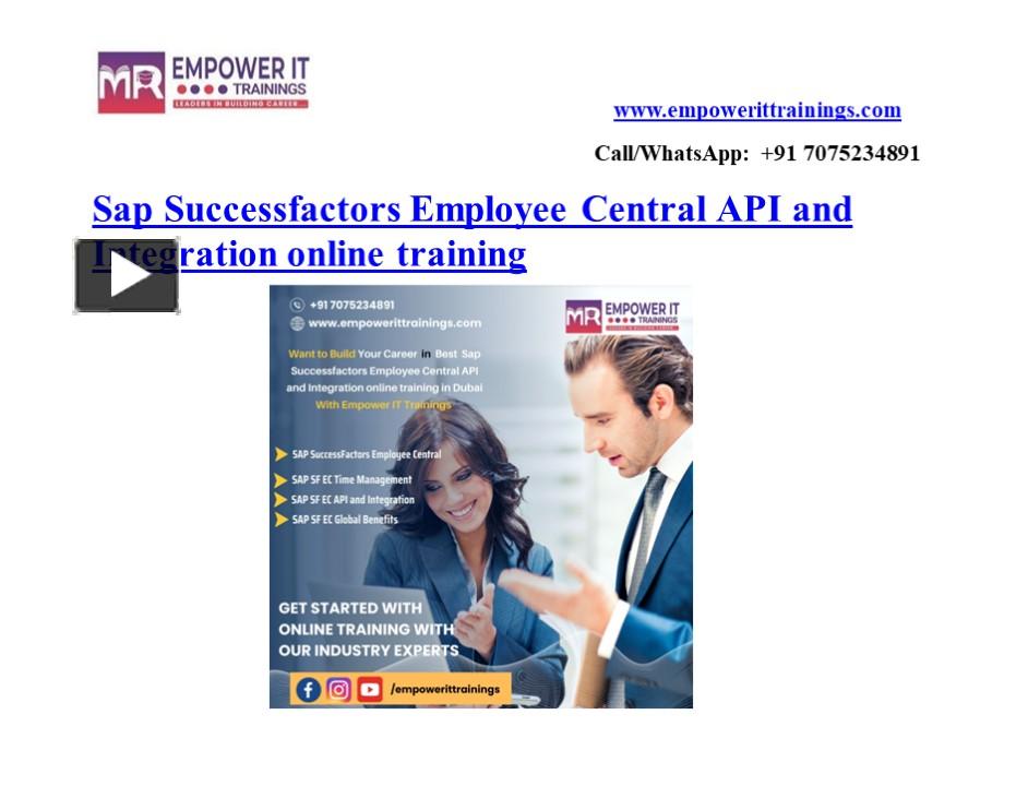 Sap Successfactors Employee Central API and Integration online training ...