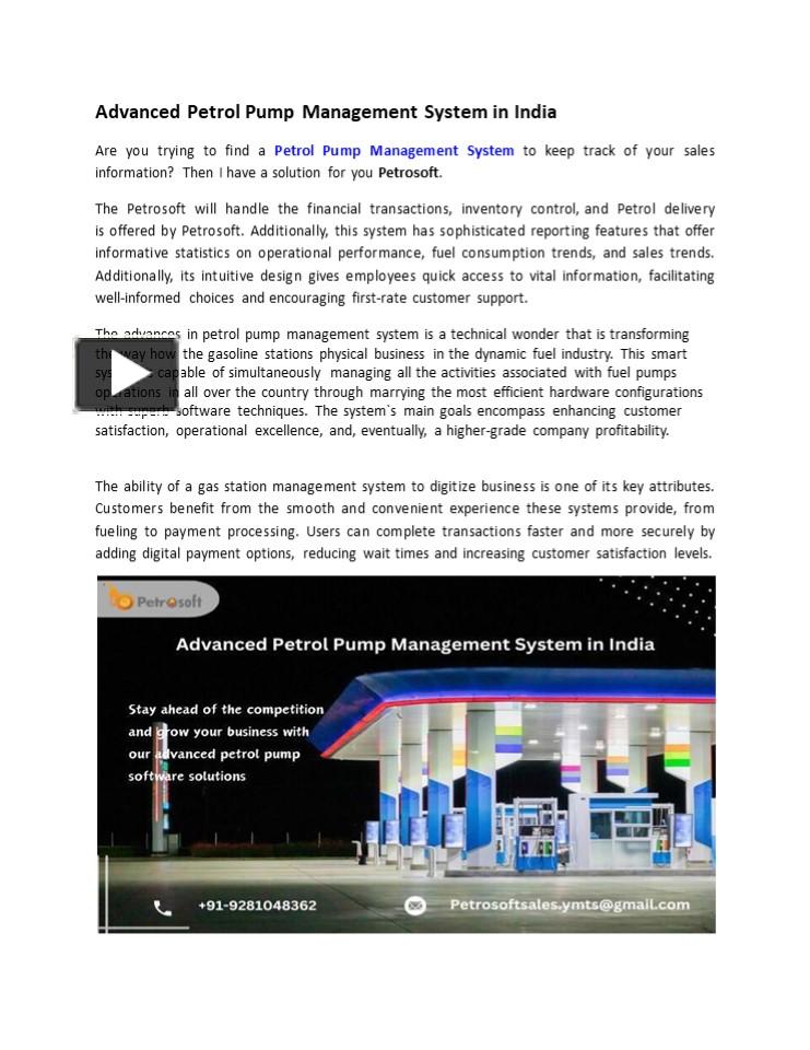 PPT – Advanced Petrol Pump Management System in India PowerPoint ...
