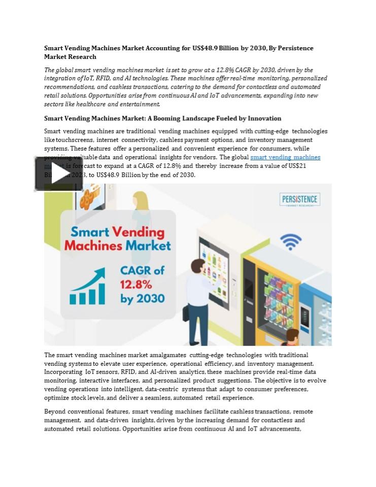 Market Trends Forecast Growth for Smart Vending Machines Worldwide ...