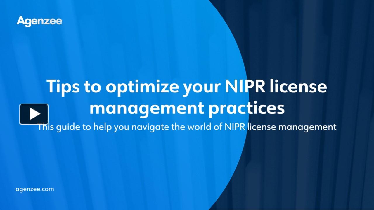 PPT – NIPR License Management: 5 Tips From Technology Partners ...