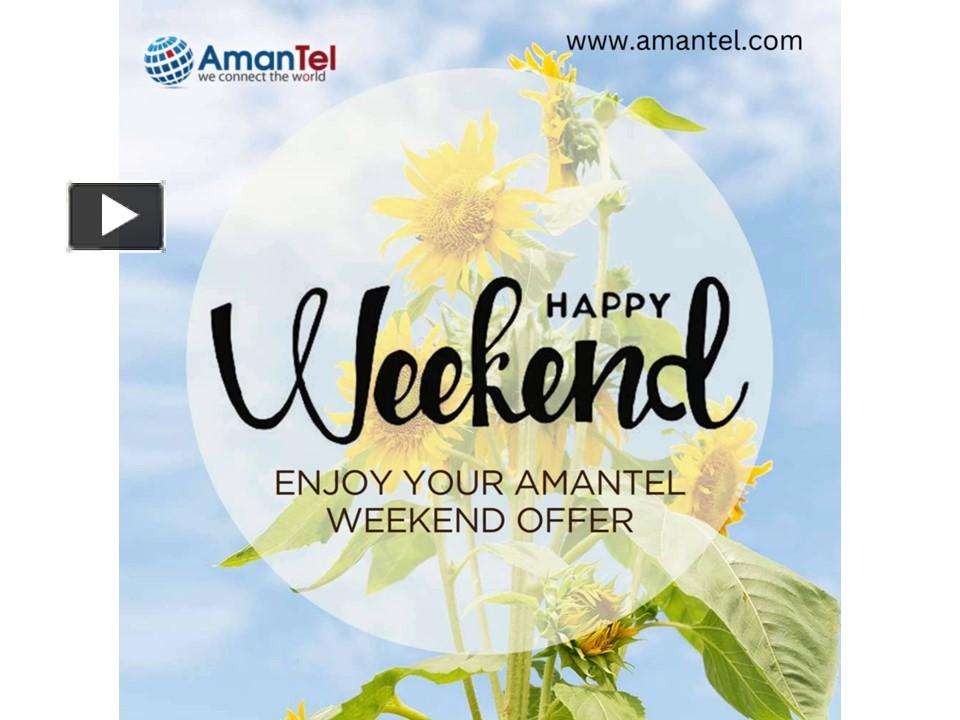 Weekend Calling Plan Offer presentation | free to download