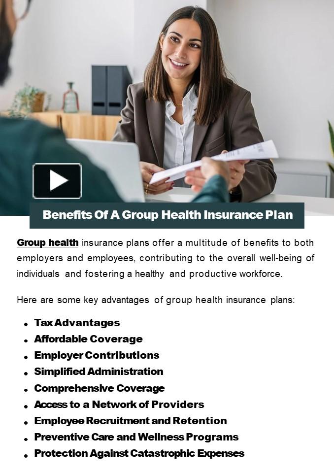 Benefits Of A Group Health Insurance Plan presentation | free to download
