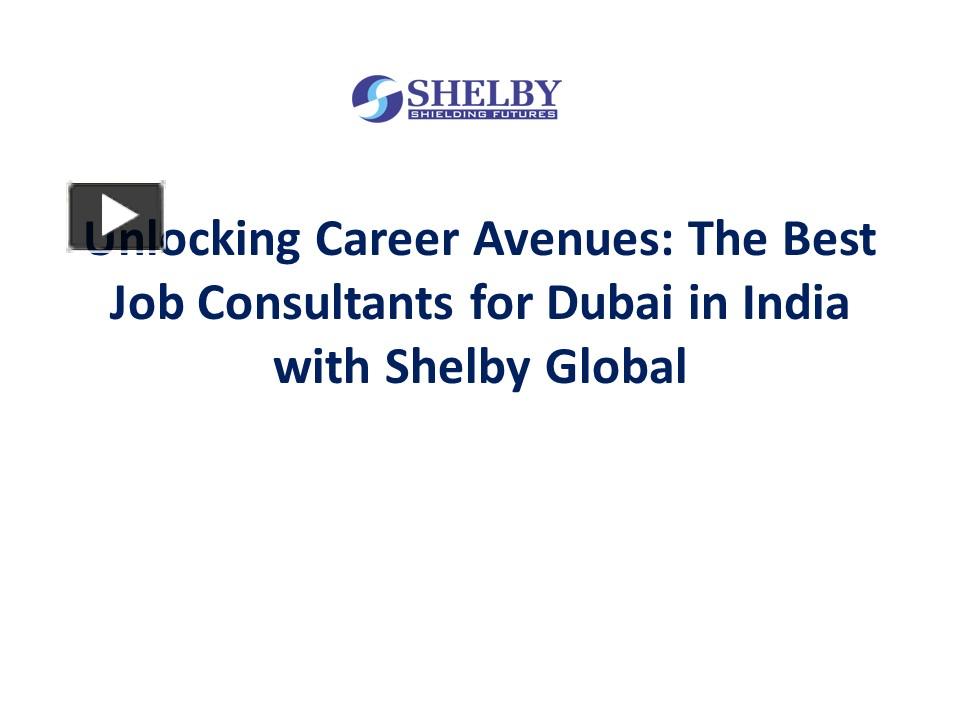 PPT – Unlocking Career Avenues: The Best Job Consultants for Dubai in ...