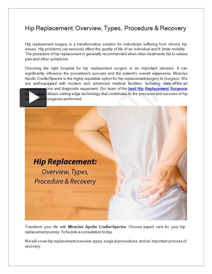 Hip Replacement: Overview, Types, Procedure & Recovery presentation ...