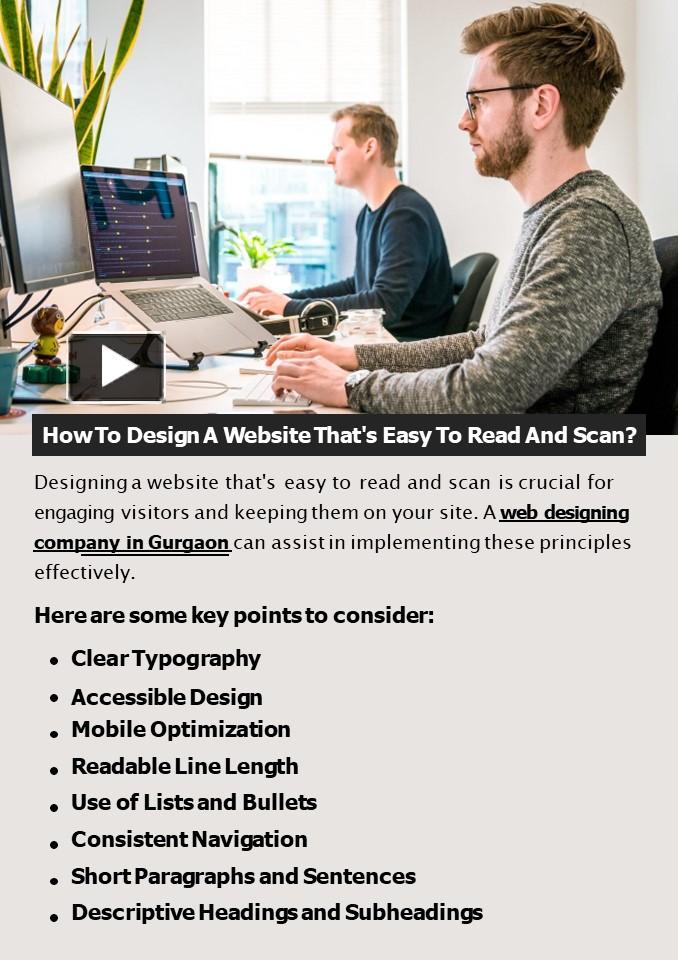 PPT – How To Design A Website That's Easy To Read And Scan? PowerPoint ...