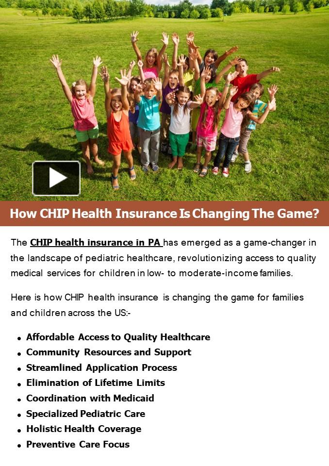 How CHIP Health Insurance Is Changing The Game? presentation | free to ...
