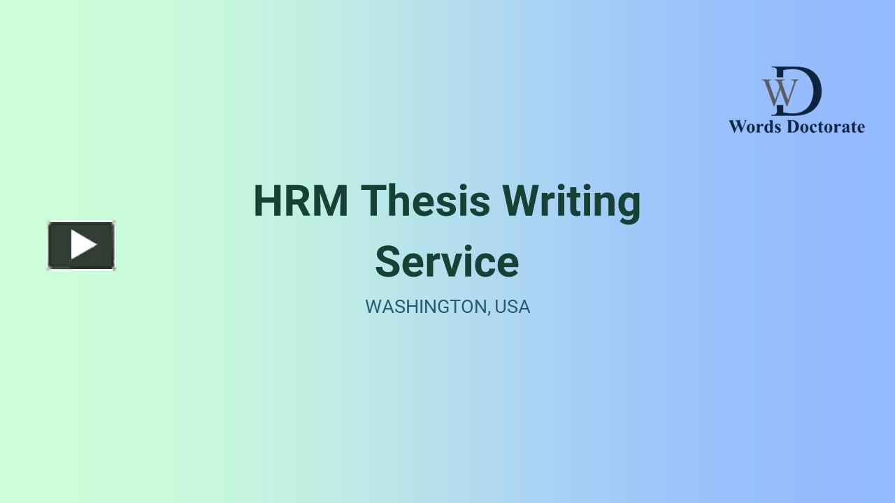 A Comprehensive Overview of HR Dissertation Topics with Writing in ...