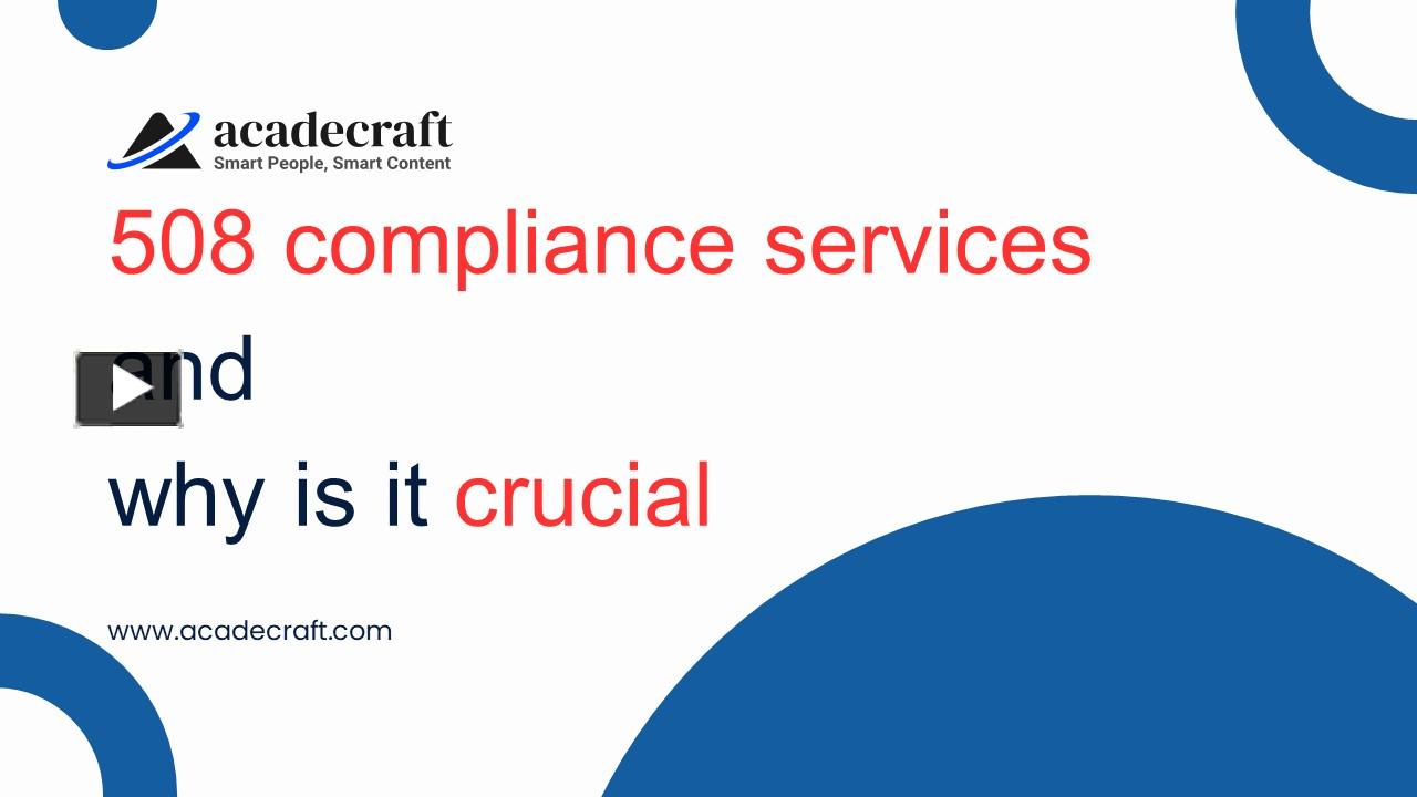 PPT – 508 compliance servcies and why it is crucial PowerPoint ...