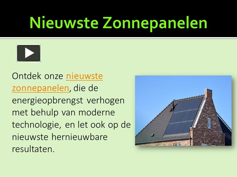 Nieuwste Zonnepanelen presentation | free to download