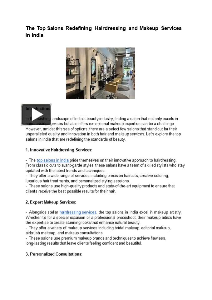 PPT – The Top Salons Redefining Hairdressing and Makeup Services in ...