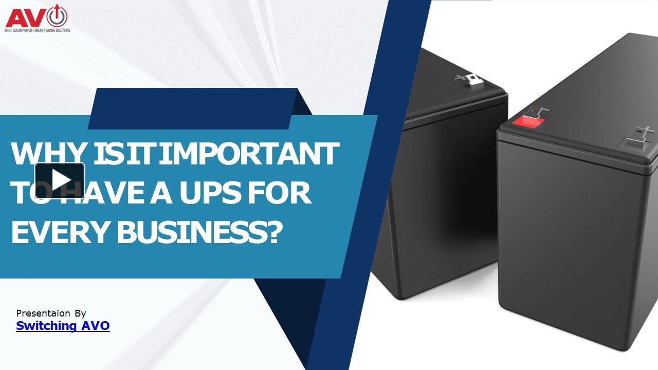 Why Is It Important To Have A UPS For Every Business? presentation ...
