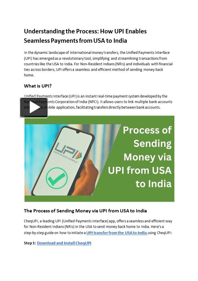 PPT – Understanding the Process: How UPI Enables Seamless Payments from ...