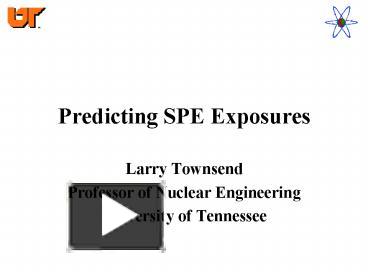 PPT – Predicting SPE Exposures PowerPoint presentation | free to view ...