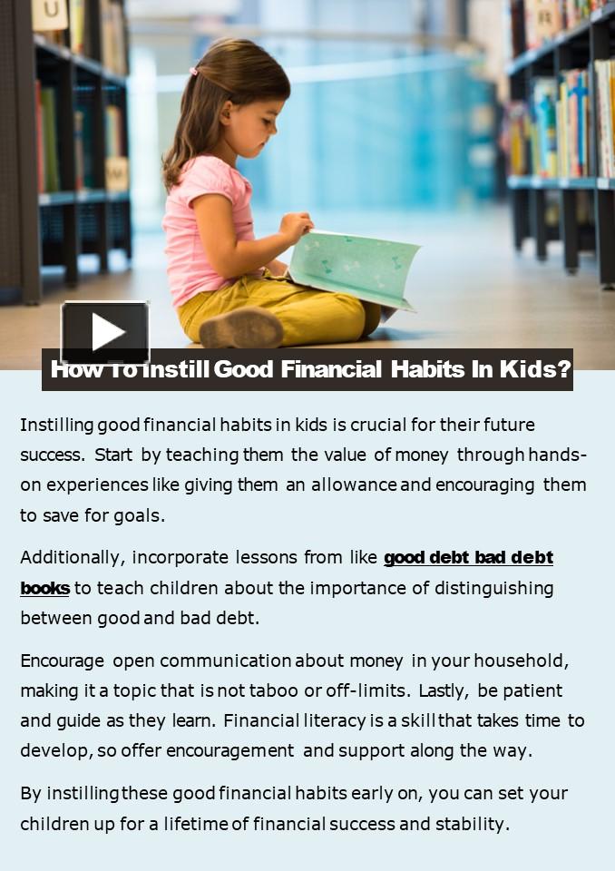 How to Instill Good Financial Habits in Kids? presentation | free to ...