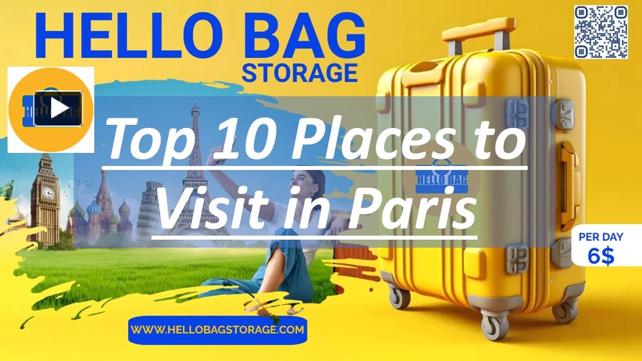 Top 10 Places to Visit in Paris presentation | free to download