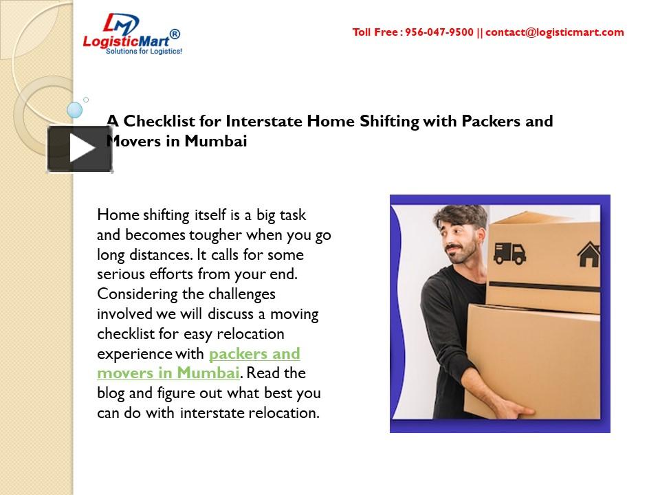 A Checklist for Interstate Home Shifting with Packers and Movers in ...