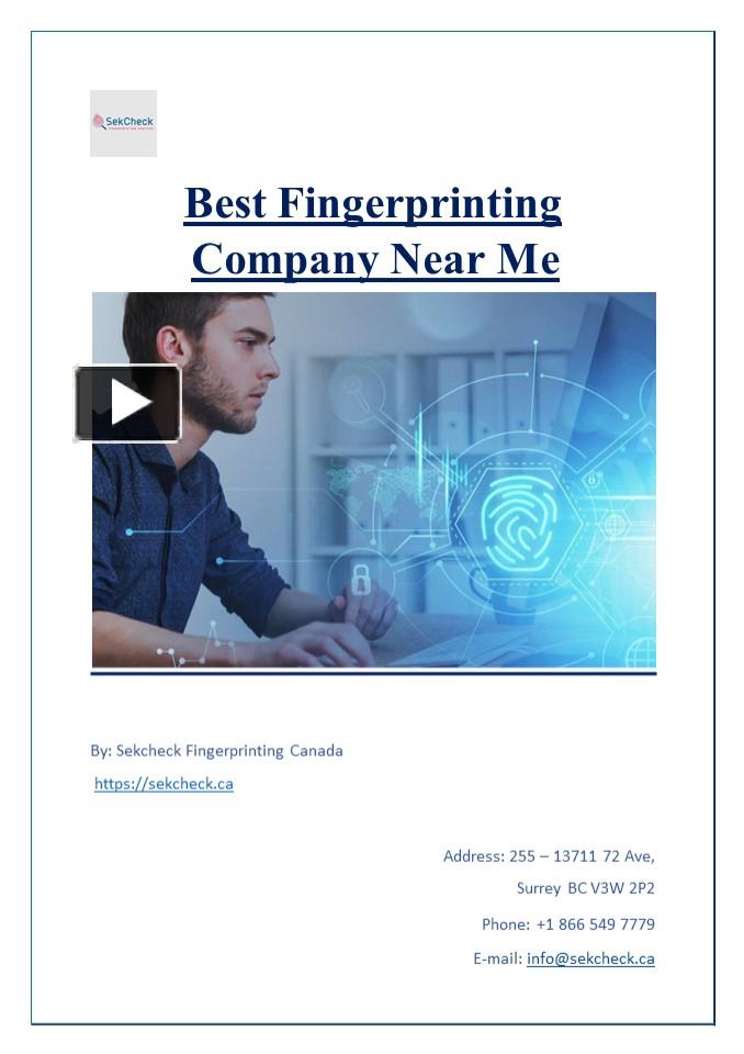 PPT – Best Fingerprinting Company Near Me PowerPoint presentation ...