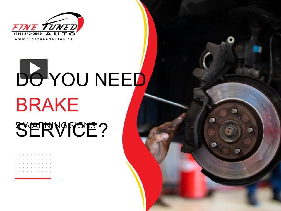 Do you need brake service? 5 warning signs presentation | free to download