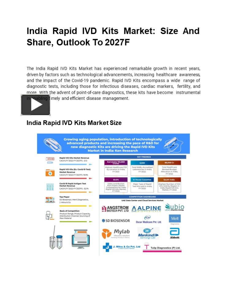 India Rapid IVD Kits Market: Size And Share, Outlook To 2027F (1 ...