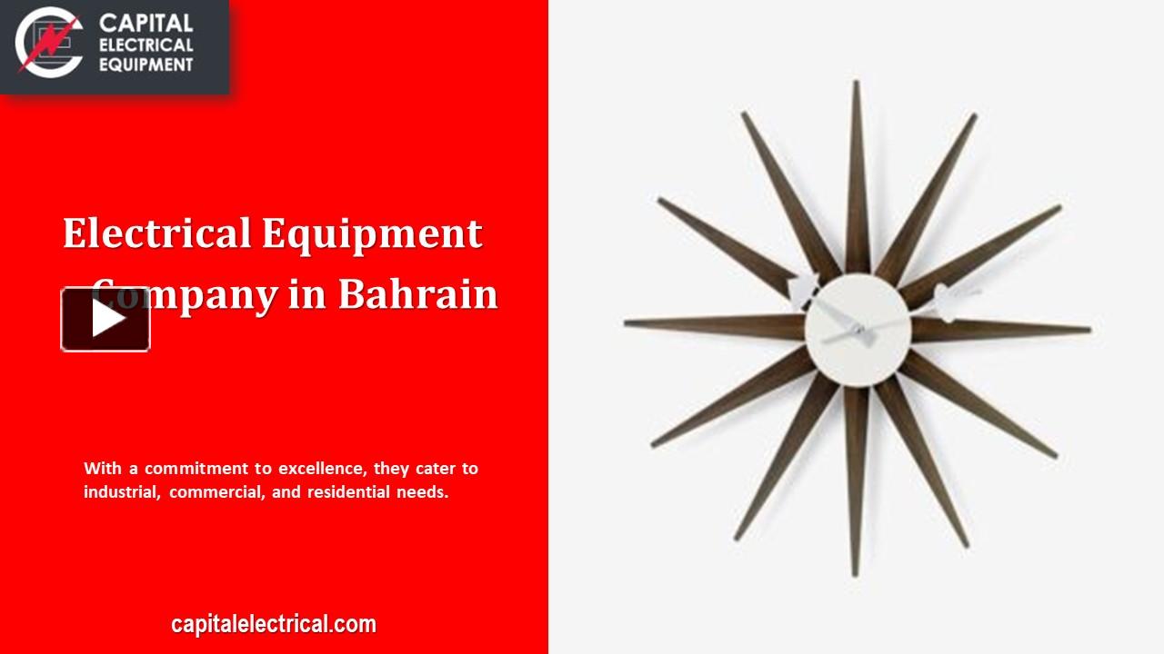 PPT – Electrical Equipment Company in Bahrain PowerPoint presentation ...