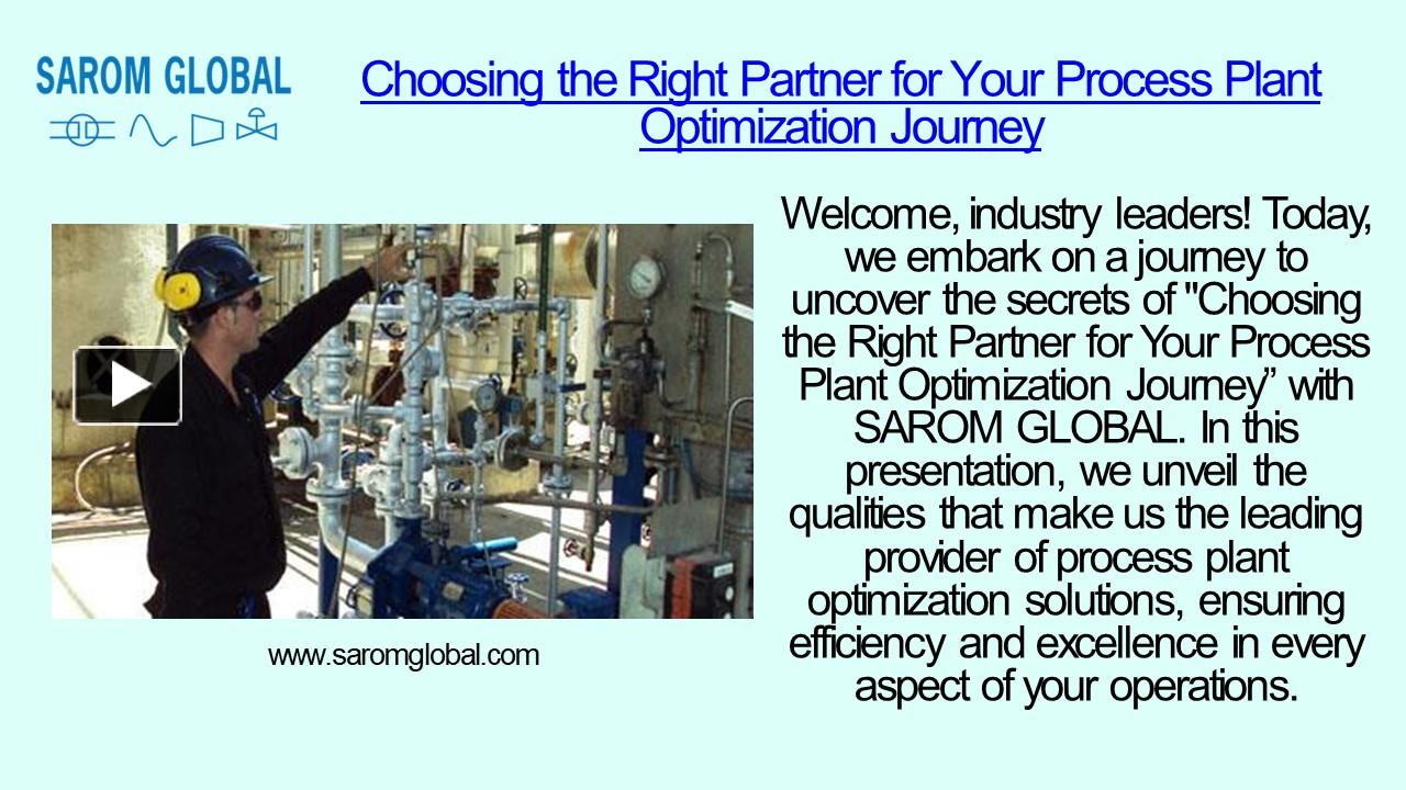 PPT – Choosing the Right Partner for Your Process Plant Optimization ...
