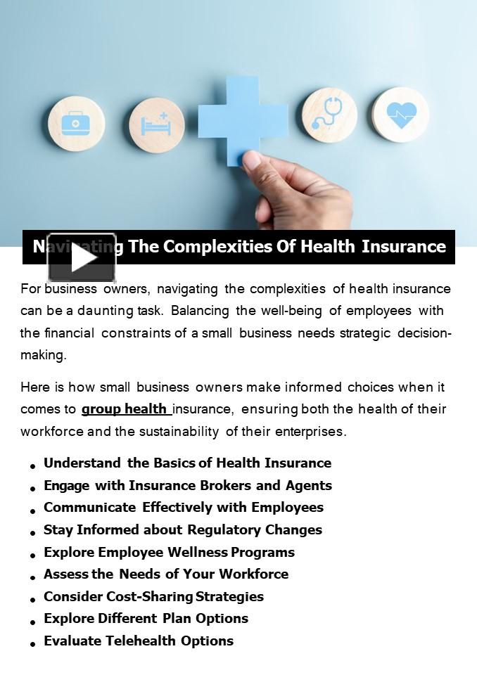 PPT – Navigating The Complexities Of Health Insurance PowerPoint ...