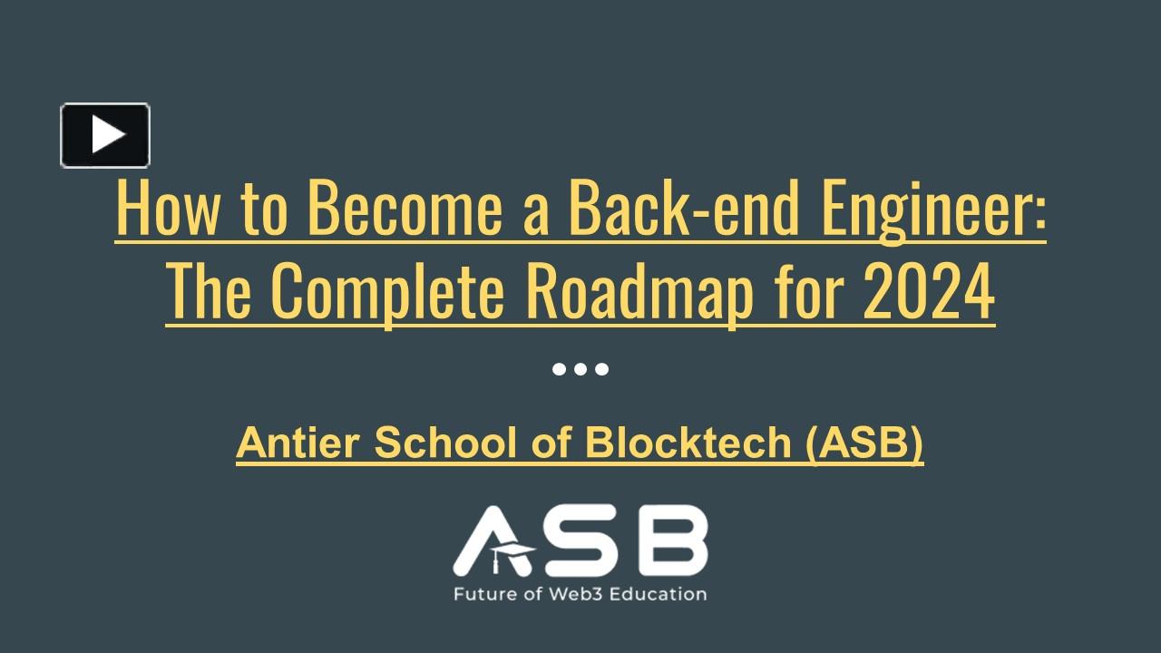 PPT – How to Become a Back-end Engineer: The Complete Roadmap for 2024 ...