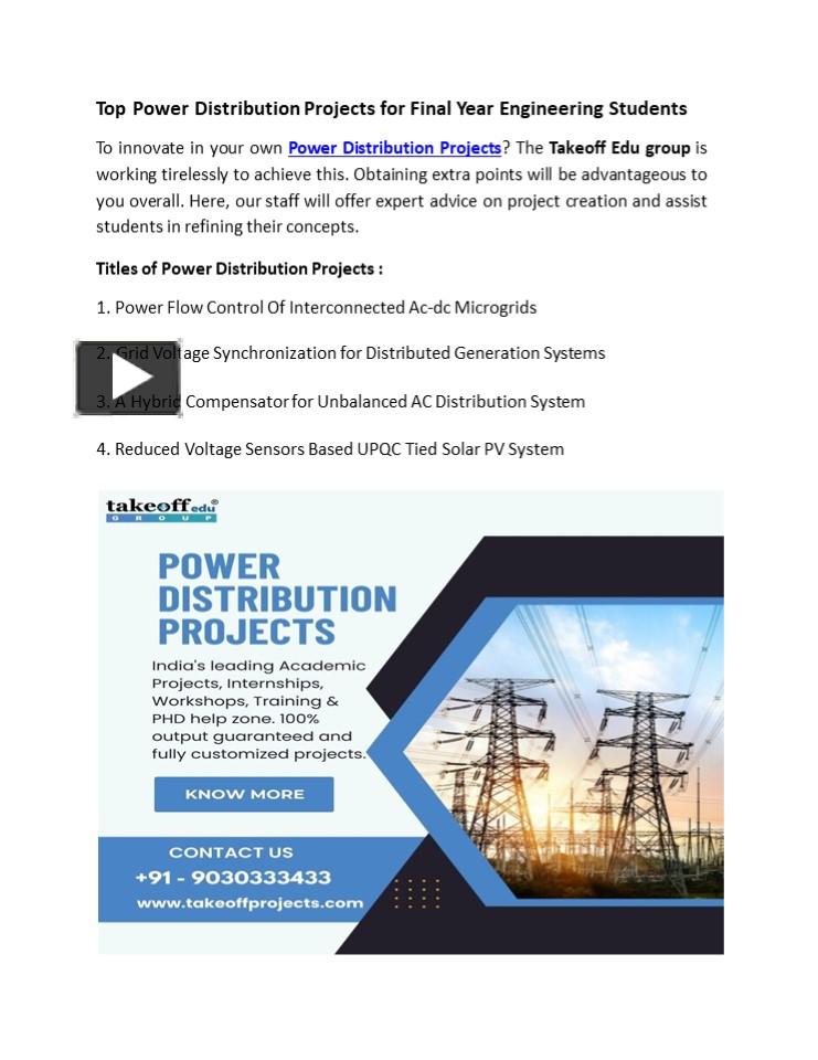 PPT – Top Power Distribution Projects for Final Year Engineering ...