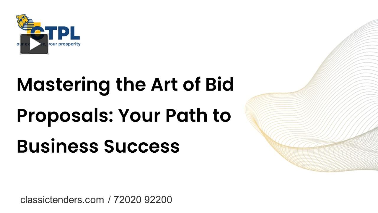 PPT – Mastering the Art of Bid Proposals: Your Path to Business Success ...