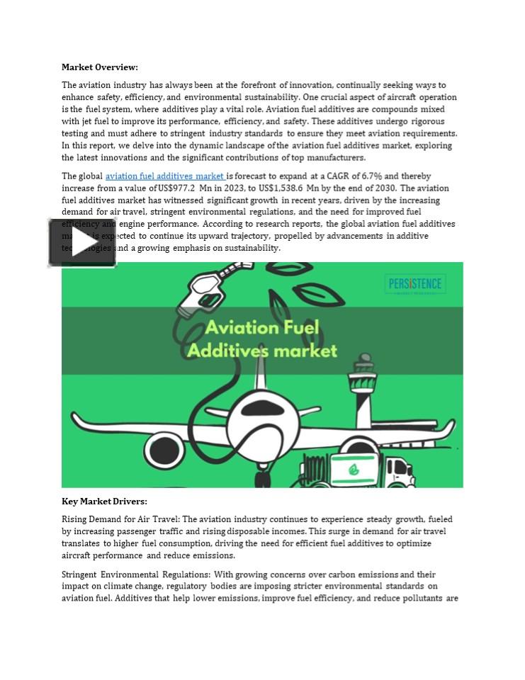 PPT – Aviation Fuel Additives Market: Unveiling Market Size And Growth ...