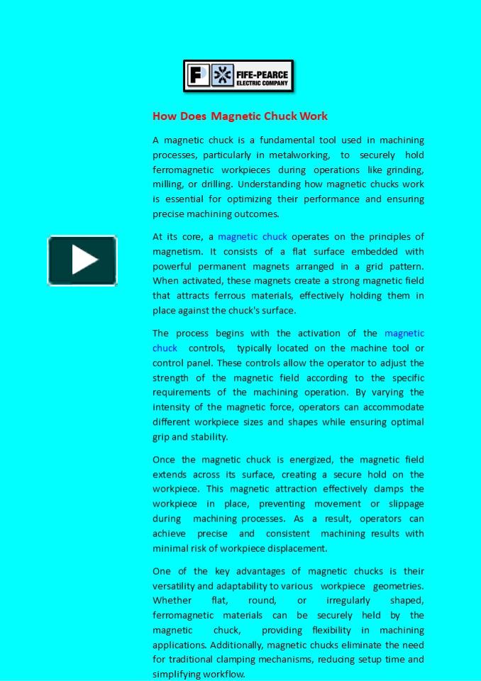 PPT – How Does Magnetic Chuck Work PowerPoint presentation | free to ...