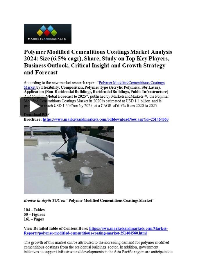 PPT – Polymer Modified Cementitious Coatings: Enhancing Infrastructure ...