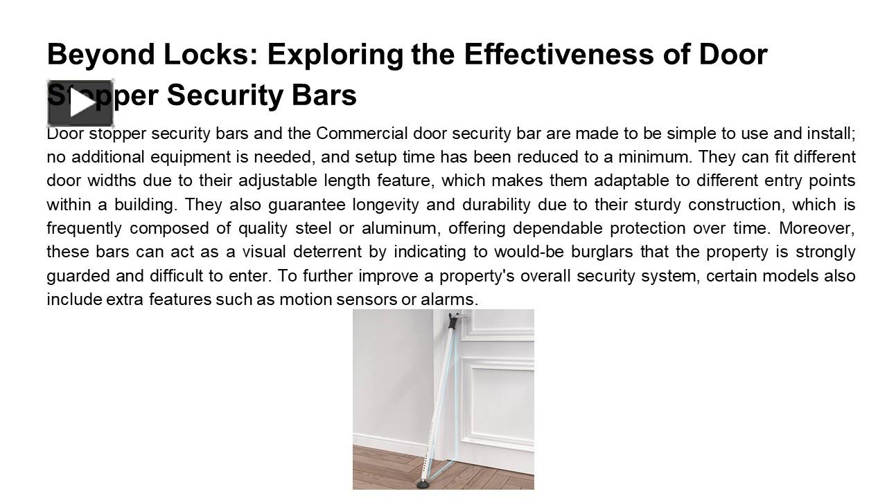 PPT – Beyond Locks: Exploring the Effectiveness of Door Stopper ...