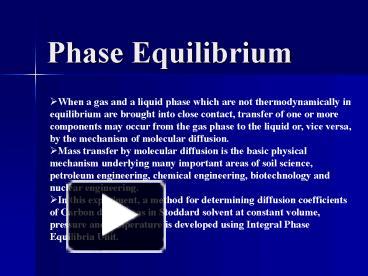 PPT – Phase Equilibrium PowerPoint presentation | free to view - id ...