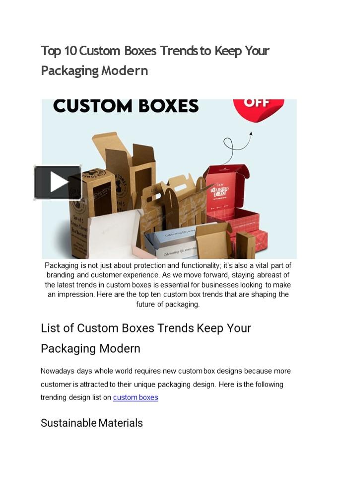 PPT – Top 10 Custom Boxes Trends to Keep Your Packaging Modern ...