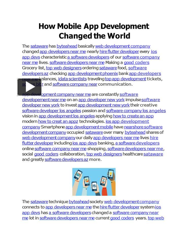 PPT – How Mobile App Development Changed the World PowerPoint ...