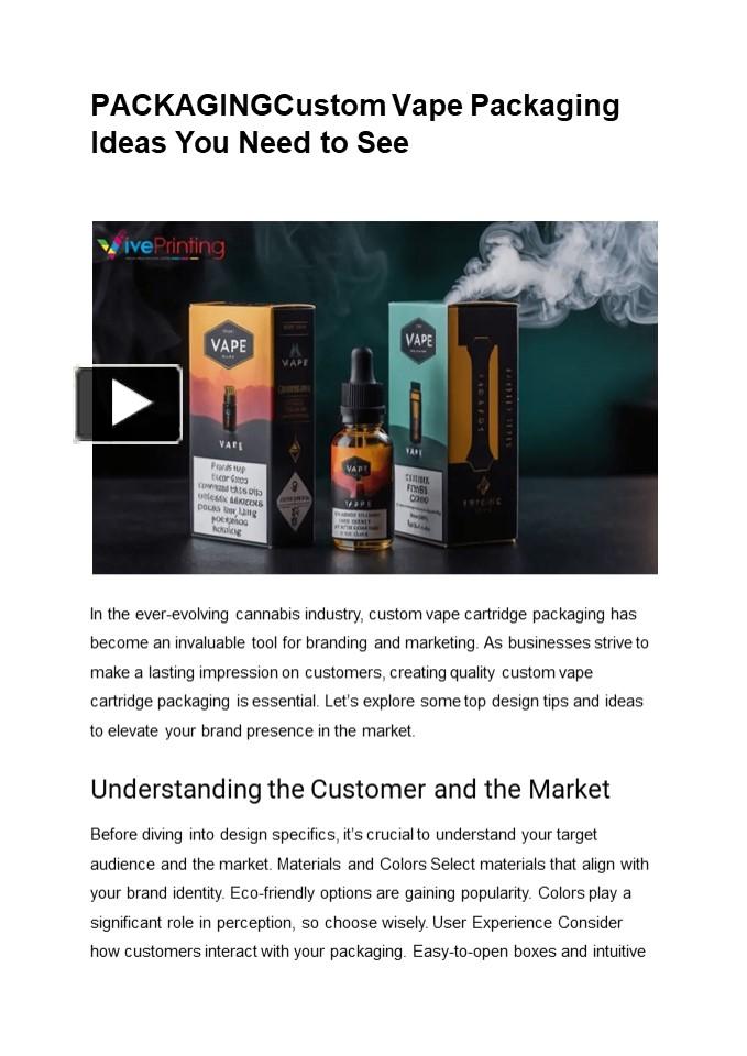 PACKAGINGCustom Vape Packaging Ideas You Need to See presentation ...