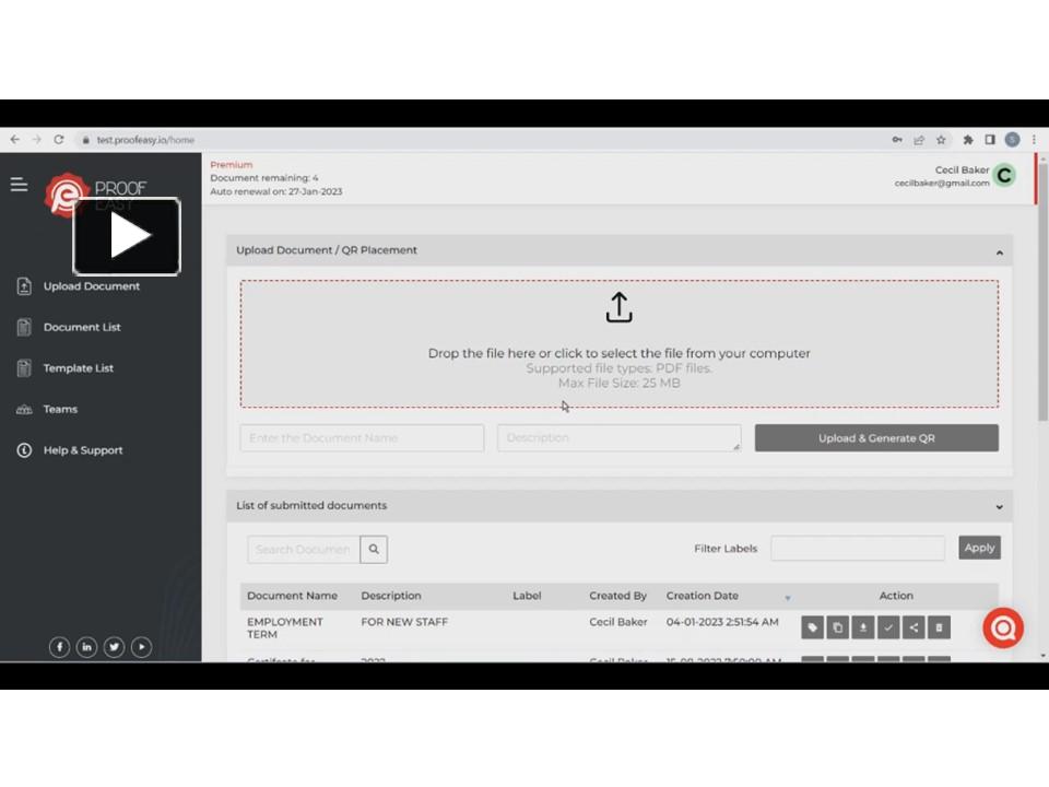 PPT – How to copy secure document verification link in ProofEasy ...