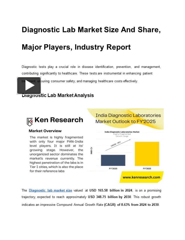 Diagnostic Lab Market Size And Share, Major Players, Industry Report ...