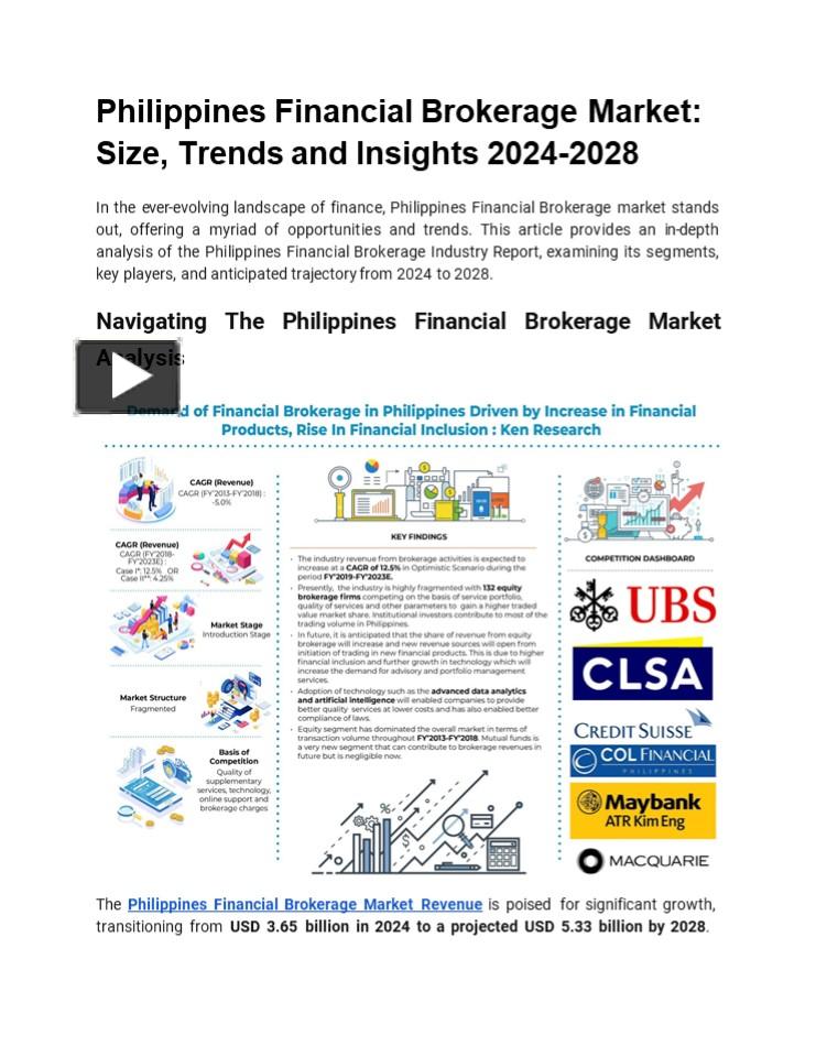 Philippines Financial Brokerage Market: Size, Trends and Insights 2024 ...