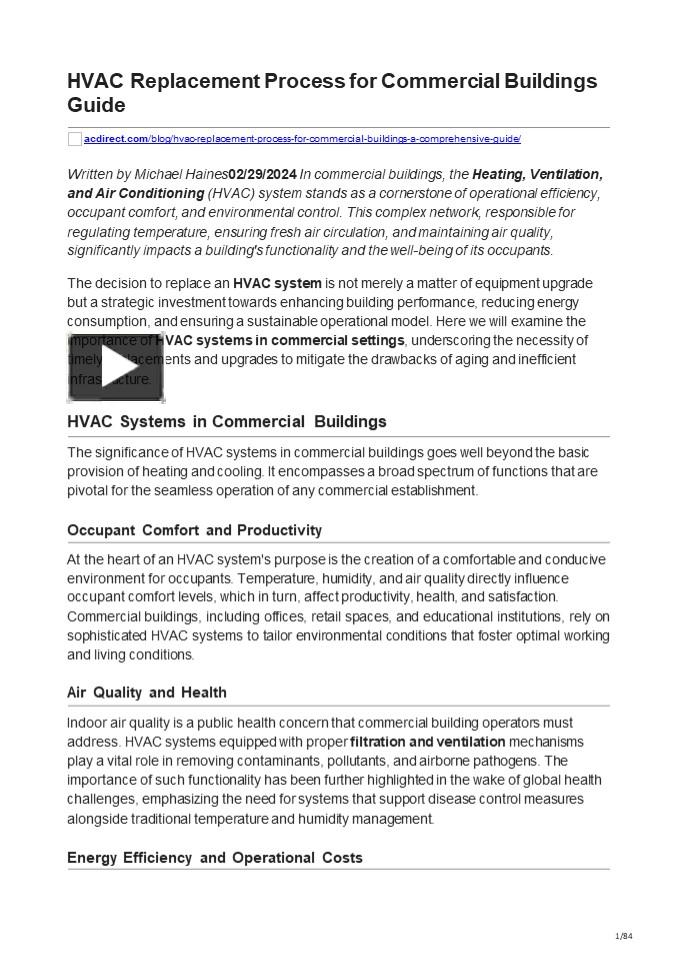 PPT – HVAC Replacement Process for Commercial Buildings Guide (1 ...