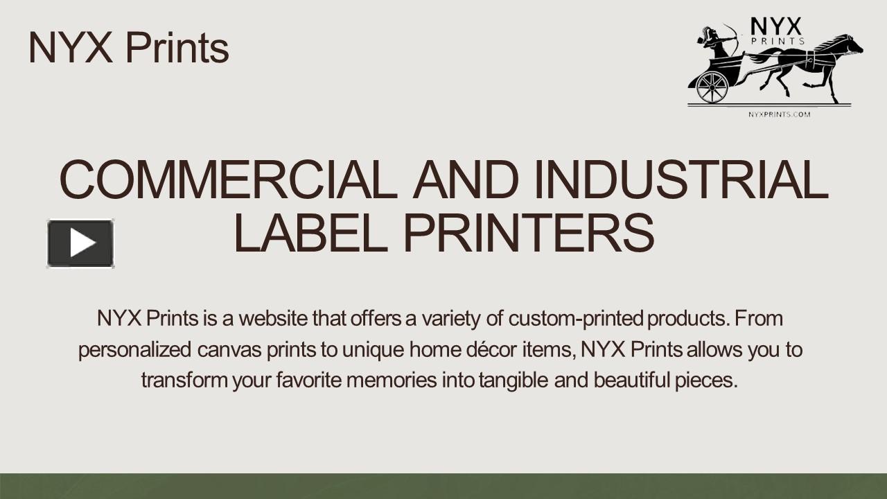 PPT – Commercial and Industrial Label Printers PowerPoint presentation ...